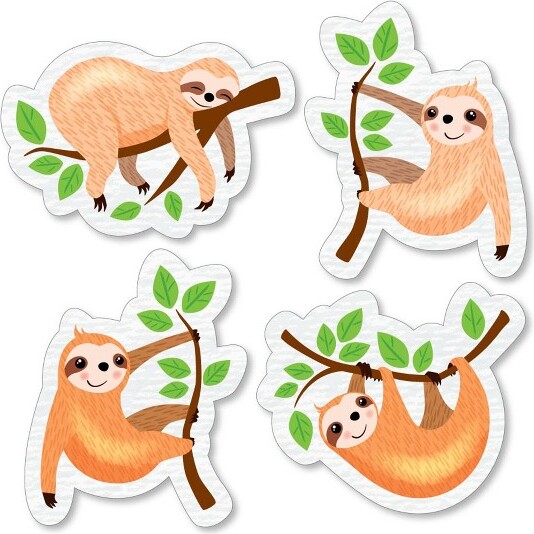Big Dot of Happiness Let's Hang - Sloth - DIY Shaped Baby Shower or ...