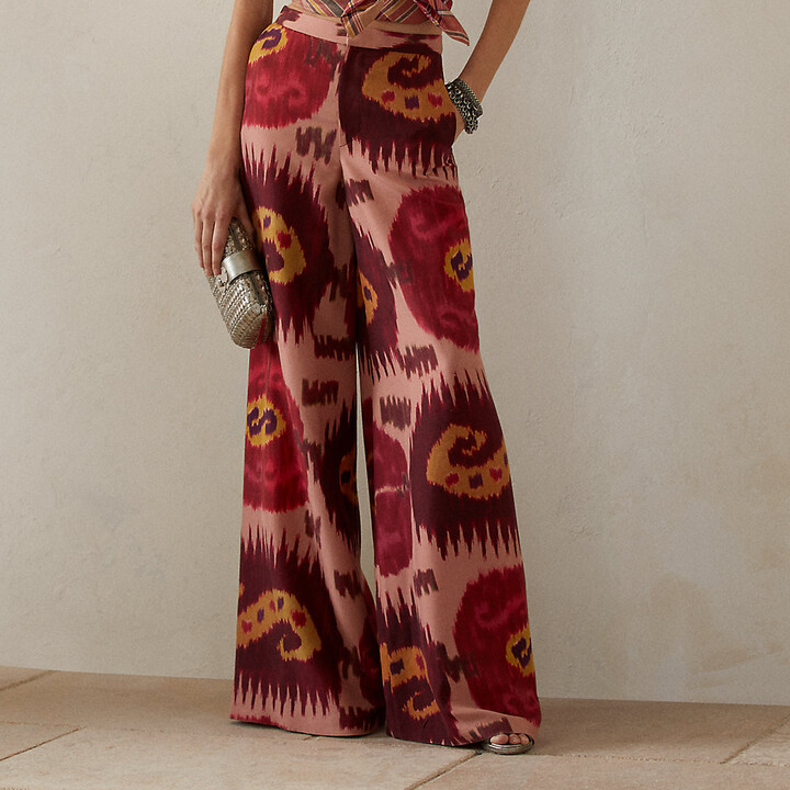 Ralph Lauren Collection Ralph Lauren Elaine Ikat-Print Silk Pant ...