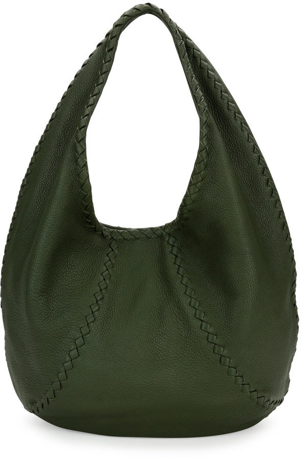 Bottega Veneta Cervo Large Leather Hobo Bag - ShopStyle