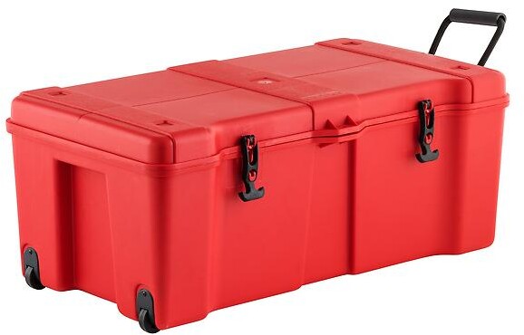 Container Store Red Ultra Storage Trunk with Wheels - ShopStyle Luggage