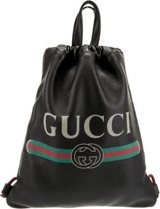 Gucci Logo Drawstring Backpack - ShopStyle