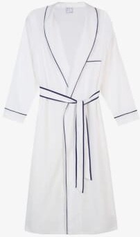 Breathe and Protect Organic Cotton Herringbone Robe - ShopStyle