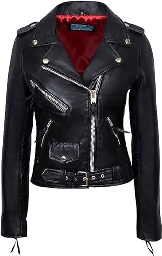 Smart Range Leather Valentine Romance Ladies Black With Red Lining Real ...