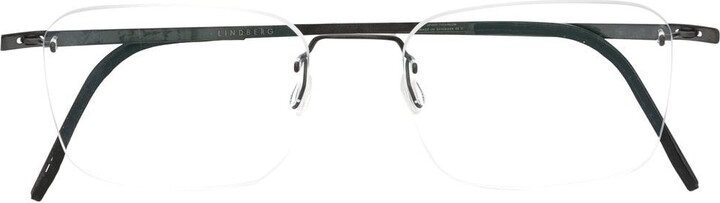 Lindberg Round-Frame Rimless Glasses - ShopStyle Sunglasses