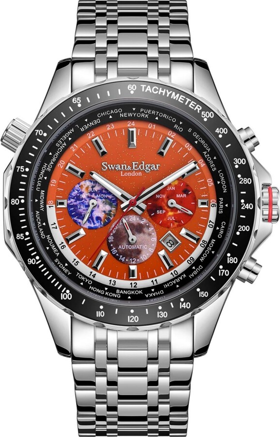 Swan and Edgar SE01000S Swan & Edgar Hand Assembled World Timer ...