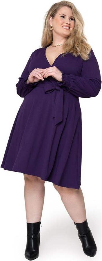 Leota Women's Plus Size Perfect Wrap Blouson Sleeve Dress - ShopStyle