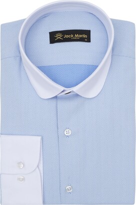 Jack Martin London Blue Dress Shirts for Men | Penny Collar Shirts for ...