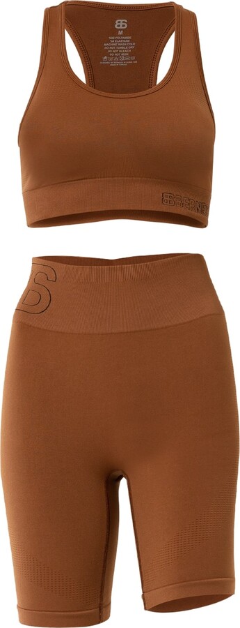 Women's Bernessi Brown Bra-Shorts Set - ShopStyle Shorts