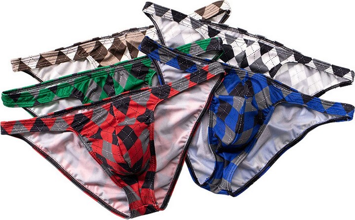 Faringoto Various Styles of Men's Sexy Checked Underwear (5 Packs ...