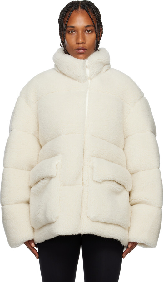 Off-White White Teddy Down Jacket - ShopStyle
