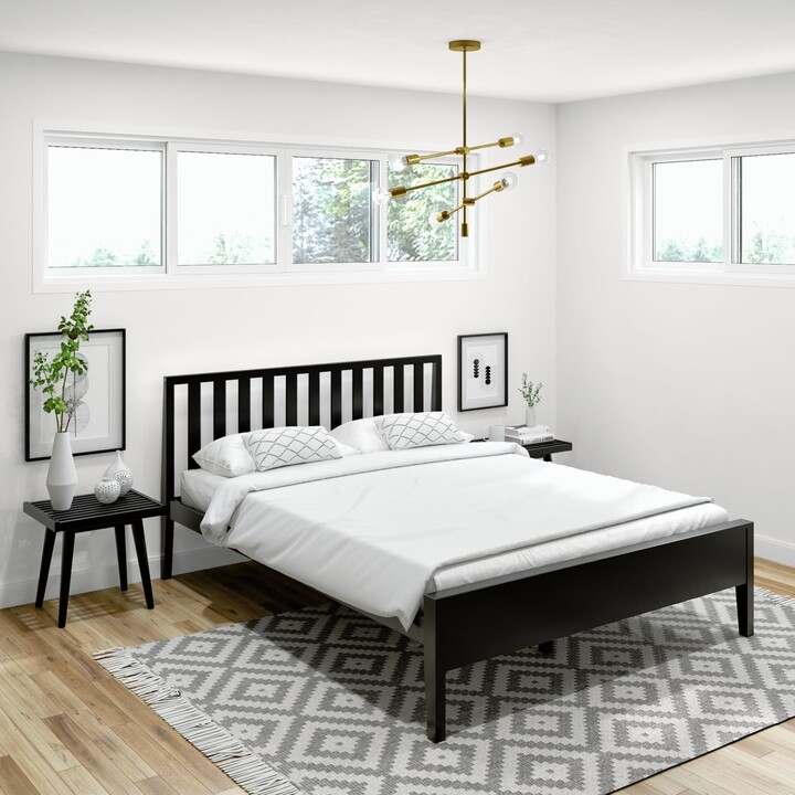 Plank+Beam Modern Queen-Size Bed with Slatted Headboard - ShopStyle