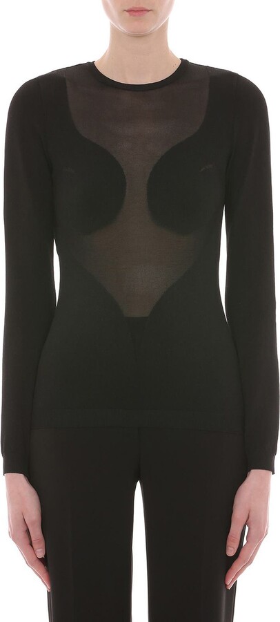 Moschino Sheer Mesh Top - ShopStyle