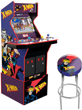 Arcade 1Up Arcade1Up X-Men 4-player Arcade with Riser, Exclusive Stool, and Light-Up Marquee ...