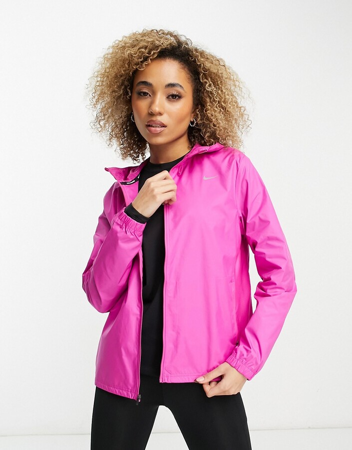 Nike Running hooded jacket in pink - ShopStyle