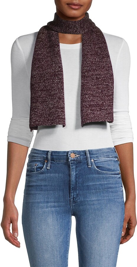 Carolyn Rowan Collection Tweed Long Cashmere Scarf - ShopStyle Scarves ...
