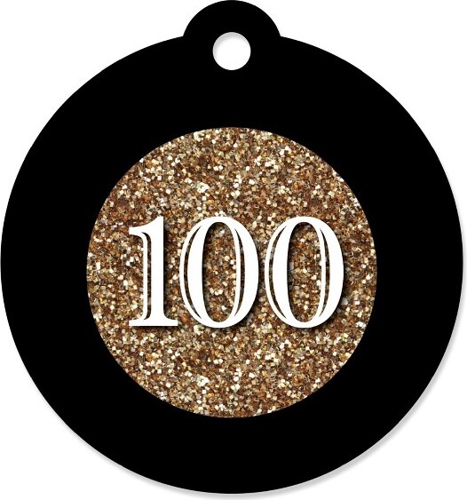 Big Dot of Happiness Adult 100th Birthday - Gold - Birthday Party Favor ...