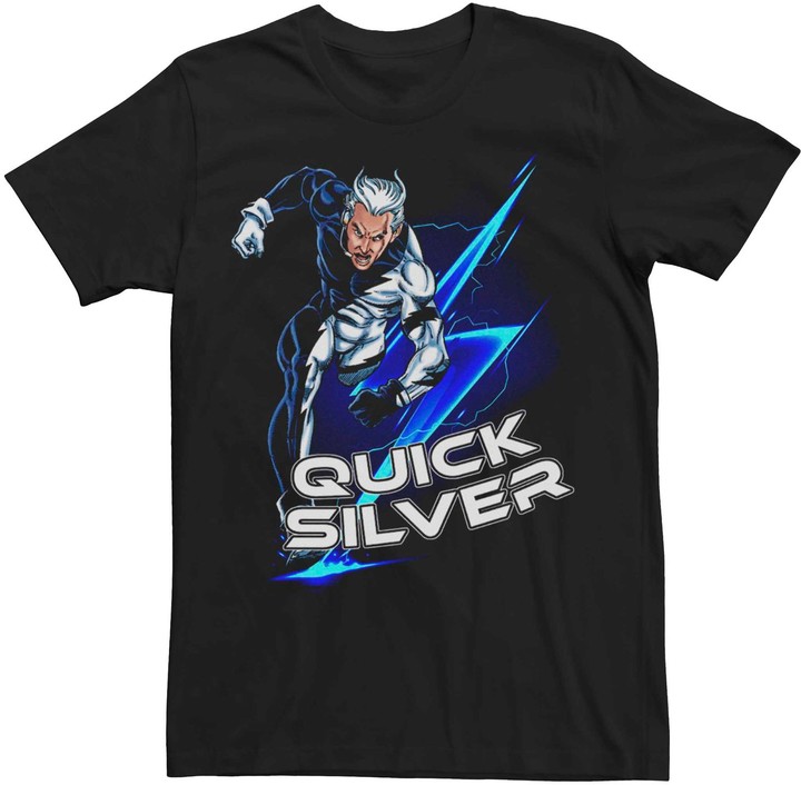 Licensed Character Men's Marvel Quicksilver Running Lightning Bolt Tee ...