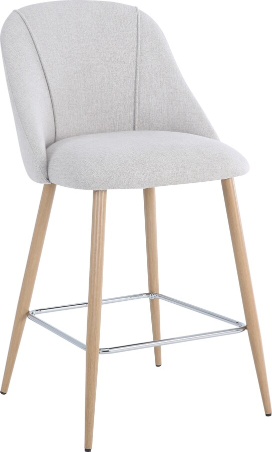 Dunelm Luna Bar Stool, Fabric Natural - ShopStyle