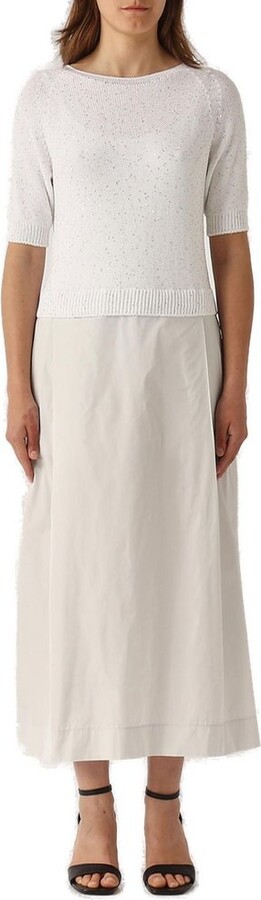 Gran Sasso Sequin Embellished Midi Dress - ShopStyle