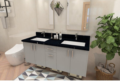 YUDEZIGN Lindsborg 61" Wall Mounted Double Bathroom Vanity Base, Ready to Install - ShopStyle ...