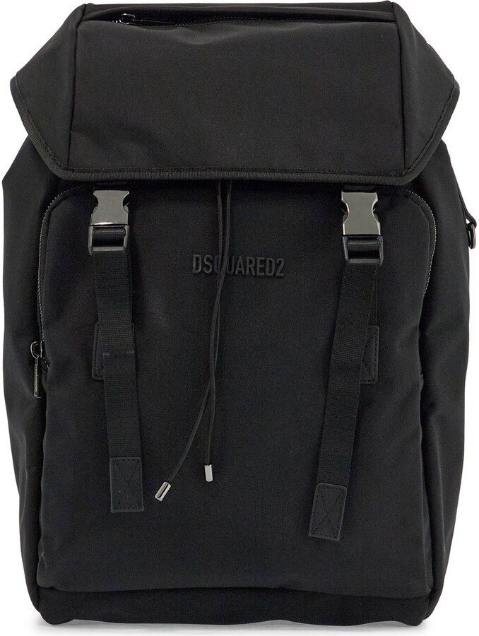 DSQUARED2 black nylon laptop backpack - ShopStyle