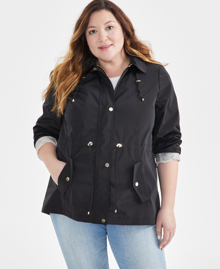 Style&Co. Style & Co Women's Plus Size Hooded Anorak, Created for Macy ...