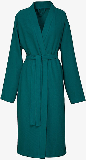 Oliver Desforges Jade Zorba Shawl-collar Cotton Bathrobe - ShopStyle