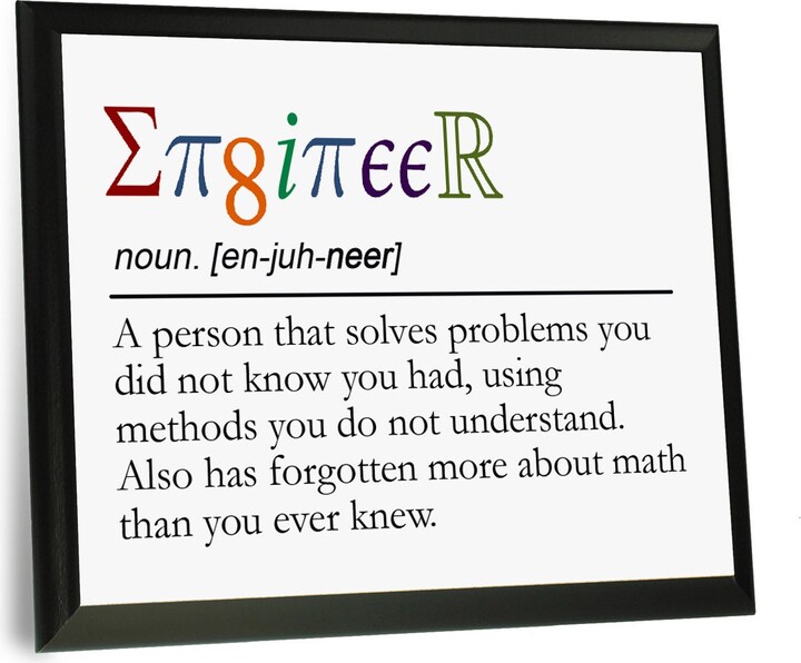 Etsy Engineer Plaque Sign Gift - Definition Of An Software Computer Mechanical Electrical ...