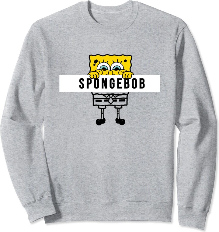 SpongeBob Squarepants Hidden Behind Name Tag Sweatshirt - ShopStyle T ...
