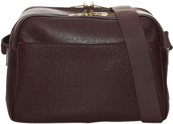 Louis Vuitton Brown Taiga Leather Reporter PM Bag - ShopStyle