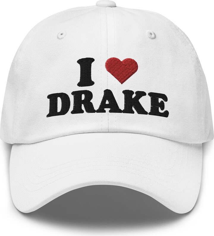 RIVEMUG I Love Drake Embroidered Cap Curved Bill Relaxed Fit Low Crown ...