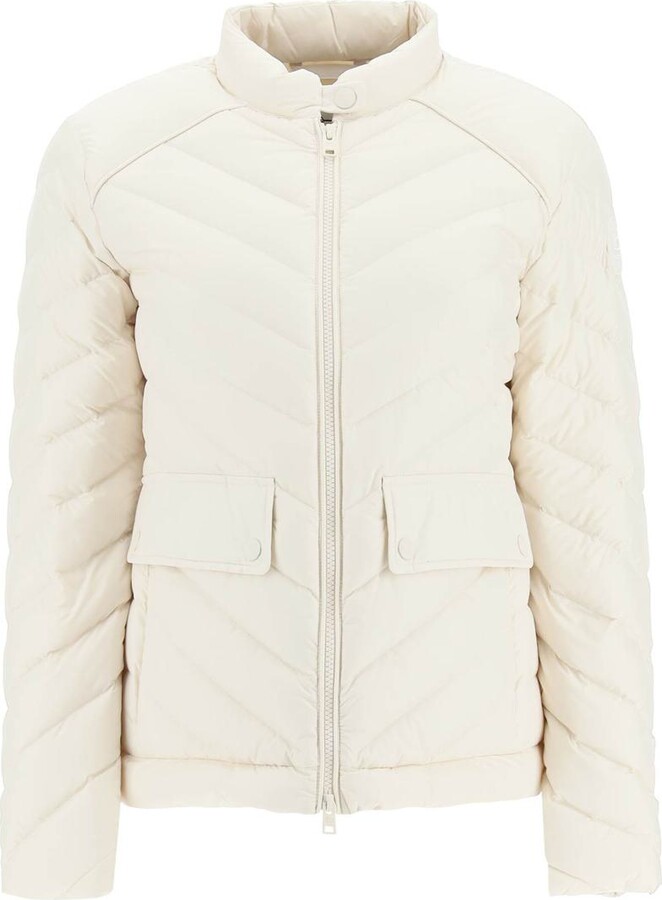 Woolrich chevron quilting lightweight down jacket - ShopStyle