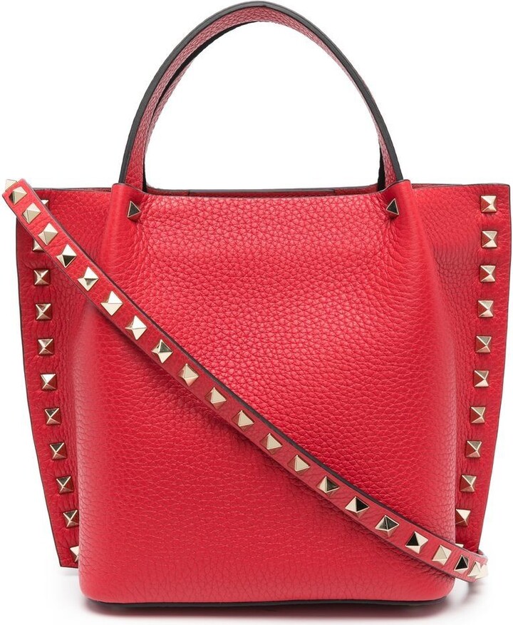 Valentino Garavani Rockstud Small Leather Tote Bag - ShopStyle