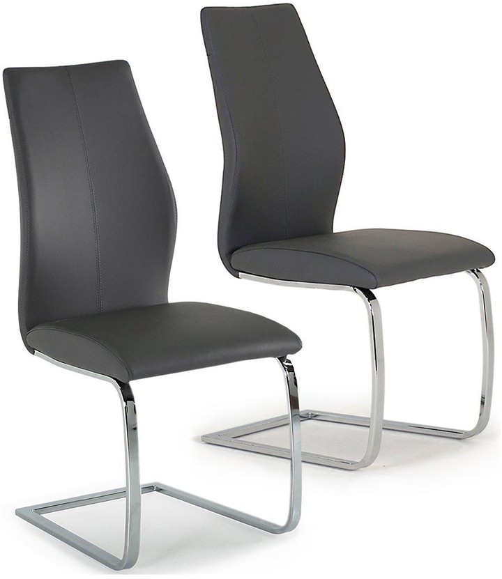 Vida Living Enis Pair Of Dining Chairs - Grey - ShopStyle