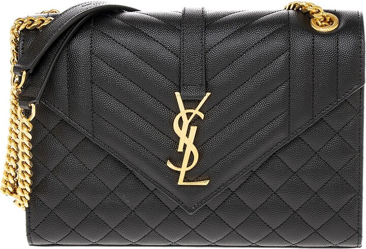Saint Laurent Envelope Medium Leather Shoulder Bag - ShopStyle