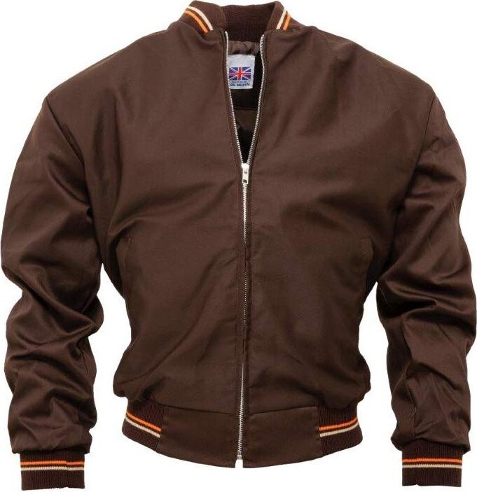 Relco Mens Vintage Retro Mod Monkey Jacket Brown L - ShopStyle