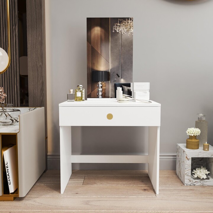 Boahaus Lucy White Makeup Vanity - ShopStyle Bedroom