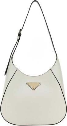 Prada Logo-Plaque Shoulder Bag - ShopStyle