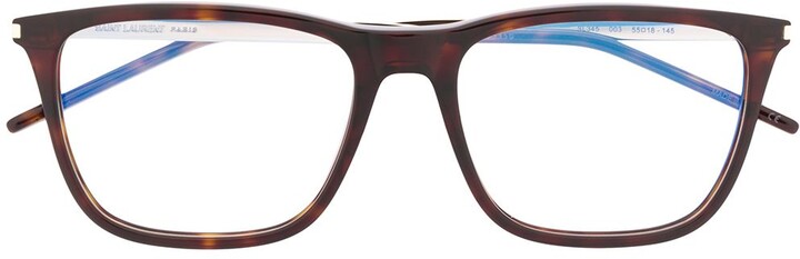 Saint Laurent Eyewear SL345 rectangular-frame glasses - ShopStyle ...
