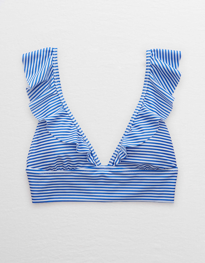 aerie Ruffle Longline Bikini Top - ShopStyle Teen Girls' Swimwear