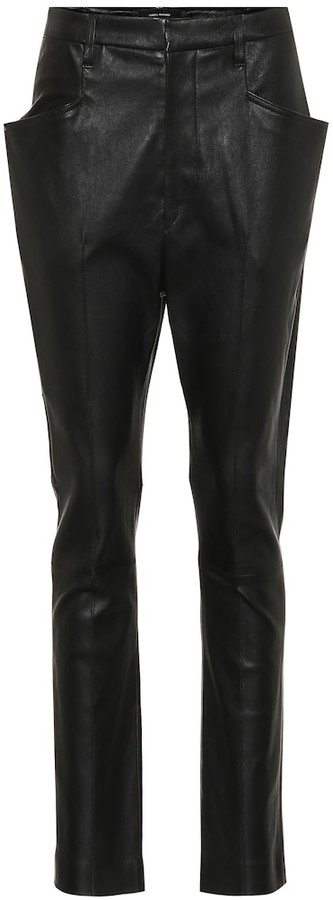 Isabel Marant Modena skinny leather pants - ShopStyle