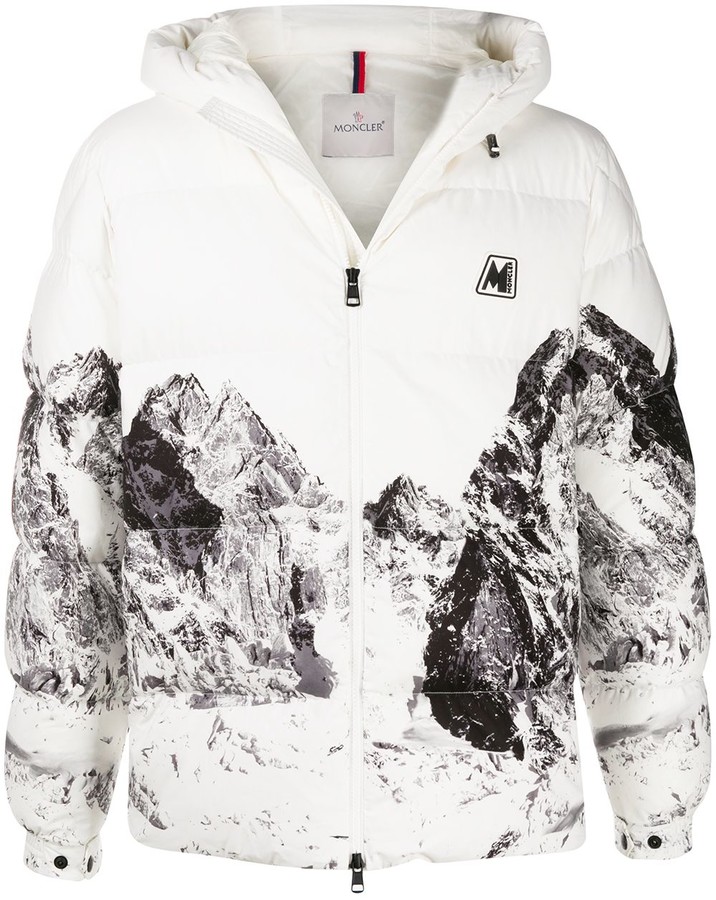 Moncler Mountain-Print Padded Jacket - ShopStyle Outerwear