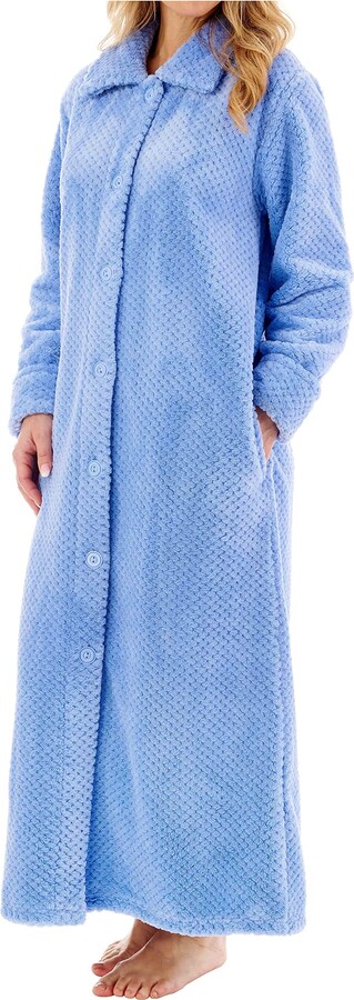 Primo Sacchi Dressing Gowns for Women UK: Light Blue Dressing Gown with ...