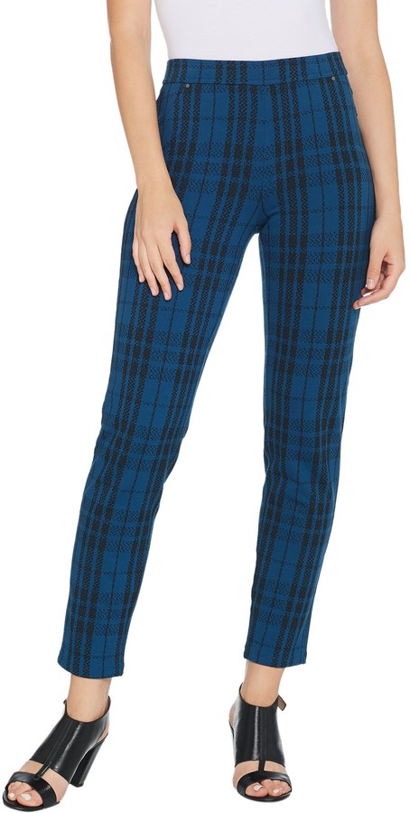 Susan Graver Petite Printed French Knit Pull-On Pants - ShopStyle