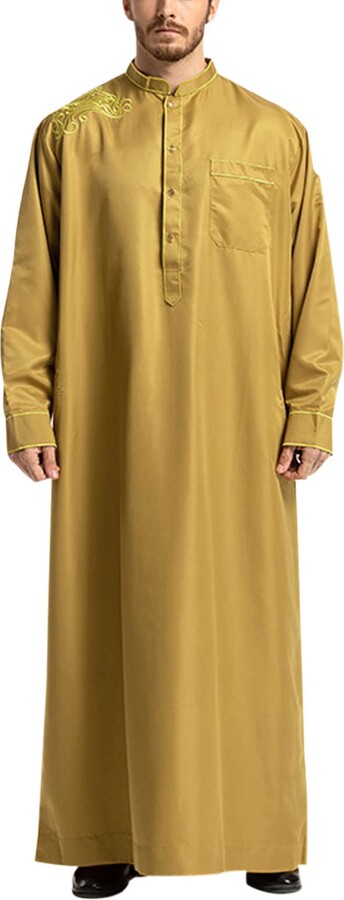 MODSGUE Abaya Muslim Men's Middle East Prayer Clothing Muslim Tunics ...