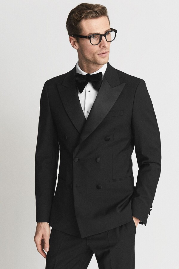 Reiss Satin Double Breasted Tuxedo Jacket - ShopStyle Sport Coats & Blazers