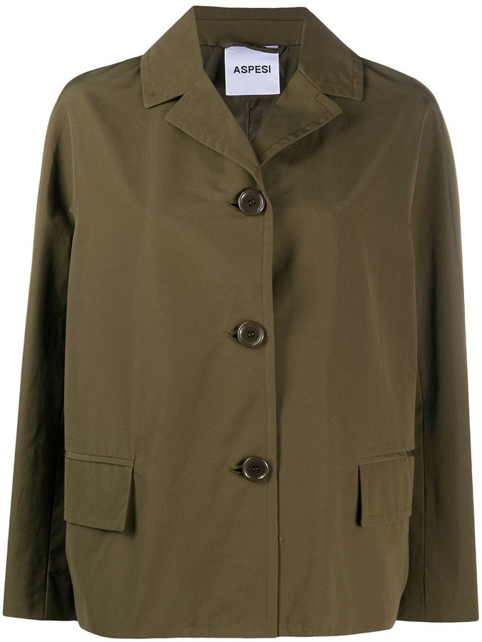 Aspesi Notch-Lapel Military Jacket - ShopStyle