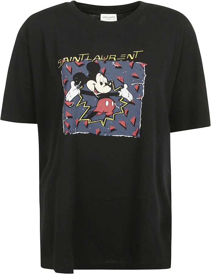 Saint Laurent Mickey Mouse T-shirt - ShopStyle