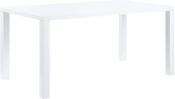 EDWINRAY Contemporary Style Pagan Dining Table in White High Gloss ...
