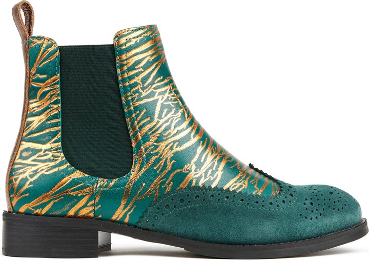 Embassy London Usa Gold / Green Mamacita - Green & Gold - Womens Ankle ...